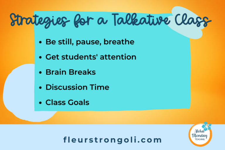 I Need Help Managing a Talkative Classroom! What Should I Do? - Aloha ...