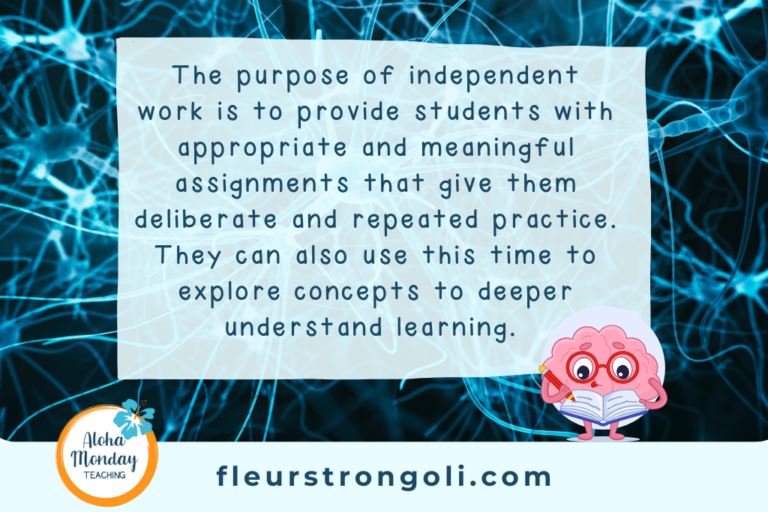 5 Independent Work Ideas and the Routines Students Need to Know - Aloha ...